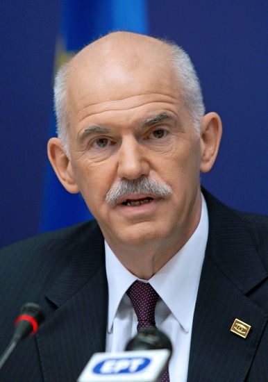 Prime Minister Greece Georgios Papandreou Pictured Editorial Stock ...
