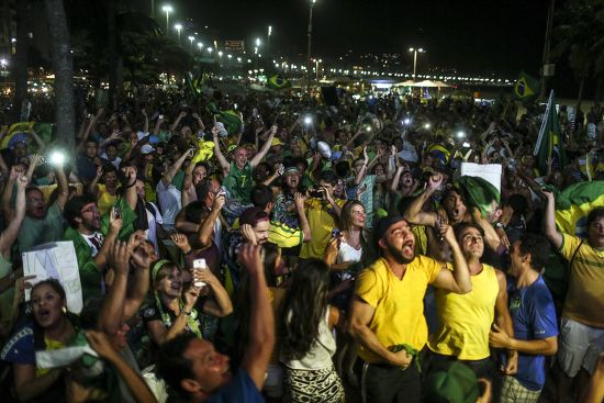 Brazilian Citizens Celebrate Result Vote Lower Editorial Stock Photo ...