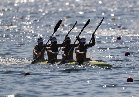 Team Australia During Mens Kayak Four Editorial Stock Photo - Stock ...