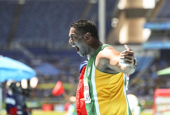 South Africas Tyrone Pillay Celebrates After Editorial Stock Photo ...