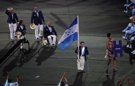 Paralympic Athlete Emmanuel Flag Bearer Honduras Editorial Stock Photo ...