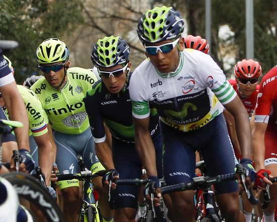 Colombian Cyclist Nairo Quintana R Movistar Editorial Stock Photo ...