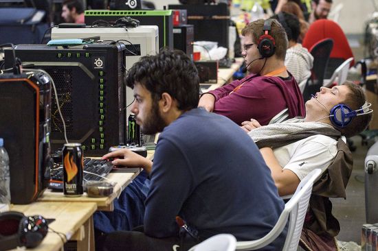 Participant Takes Nap During Euskal Encounter Editorial Stock Photo ...