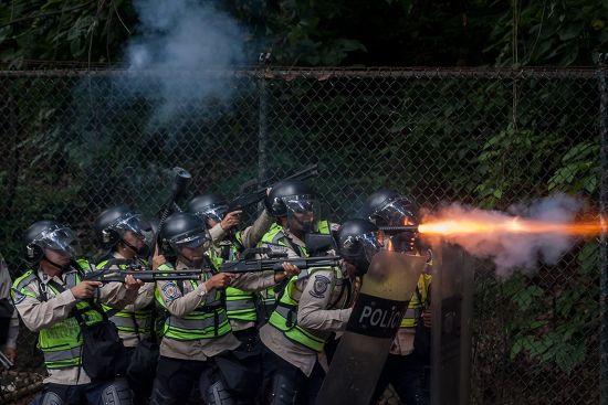 Bolivarian National Police Pnb Fire Tear Editorial Stock Photo - Stock ...
