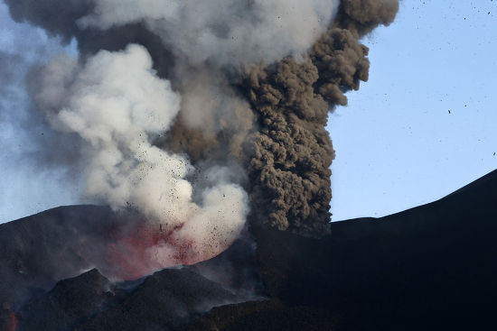 Lava Clouds Smoke Gases Emitted Volcano Editorial Stock Photo - Stock ...