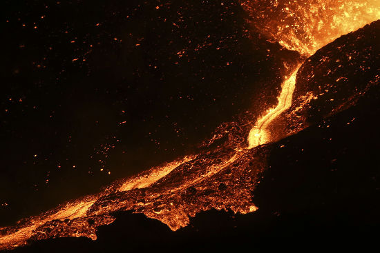 Lava Clouds Smoke Gases Emitted Volcano Editorial Stock Photo - Stock ...