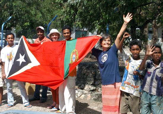 East Timorese People Wave Portuguese Nation Editorial Stock Photo ...