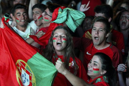 Supporters Portugal During Public Viewing Uefa Editorial Stock Photo ...