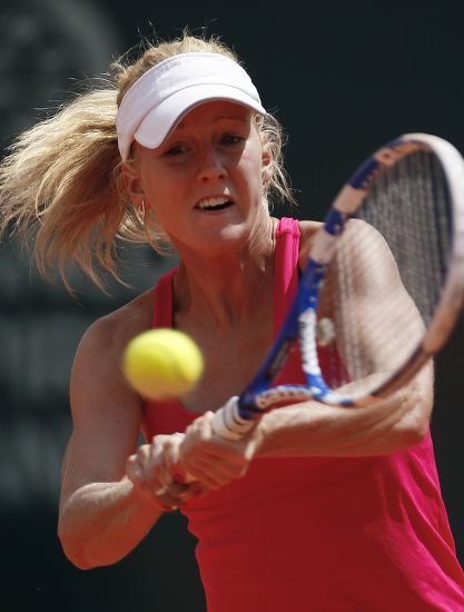 Polish Tennis Player Urszula Radwanska Action Editorial Stock Photo ...