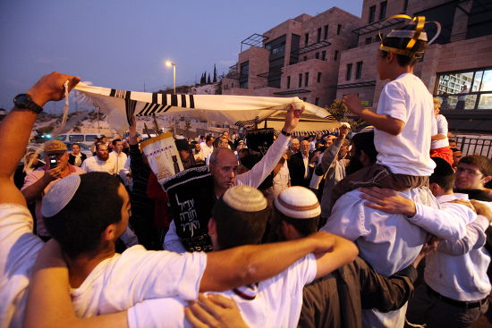 Israelis Dance They Preceed Several Torah Editorial Stock Photo - Stock ...