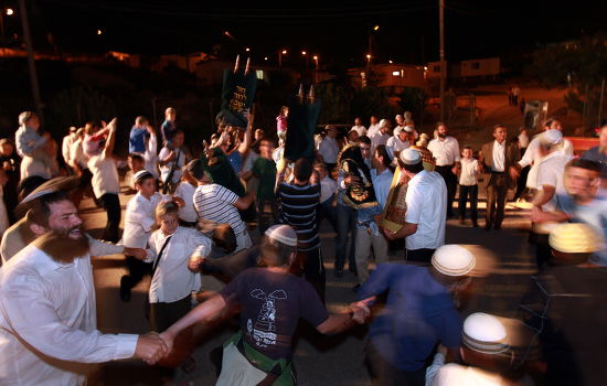 Israelis Dance Circles Around Jewish Settler Editorial Stock Photo ...