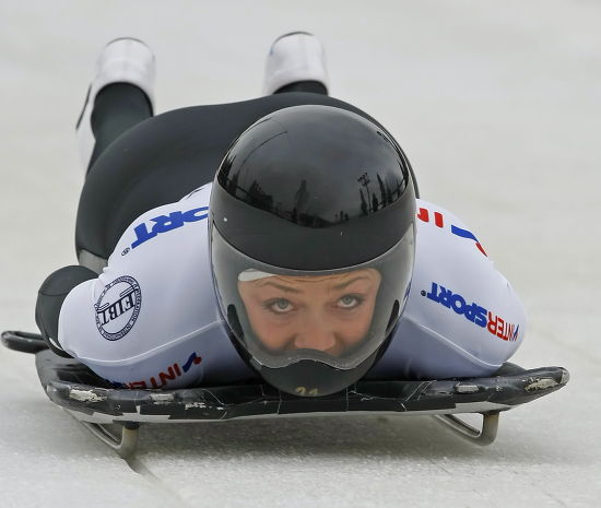 Usas Katie Uhlaender Competes Womens Skeleton Editorial Stock Photo ...
