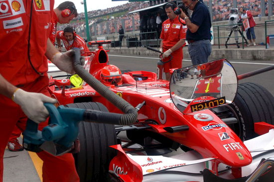 German F1 Driver Michael Schumacher Sits Editorial Stock Photo - Stock ...