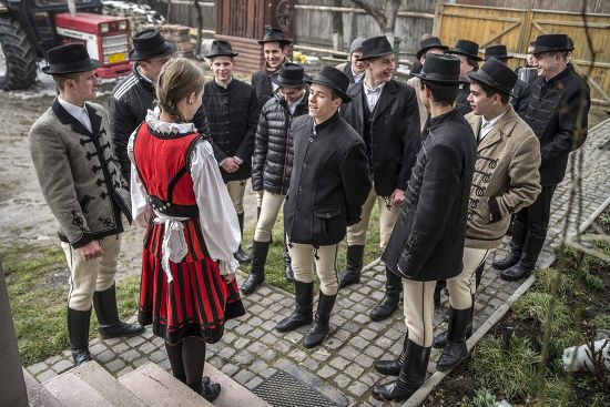 Ethnic Hungarian Young Men Wearing Traditional Editorial Stock Photo ...