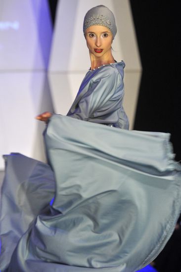 Model Presents Creation Fashion Designer Duo Editorial Stock Photo ...