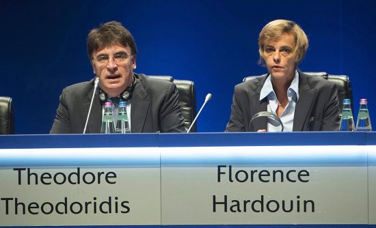 Uefa General Secretary Theodore Theodoridis L Editorial Stock Photo ...