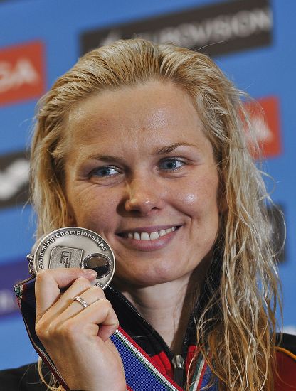 Second Placed Britta Steffen Germany Poses Editorial Stock Photo ...