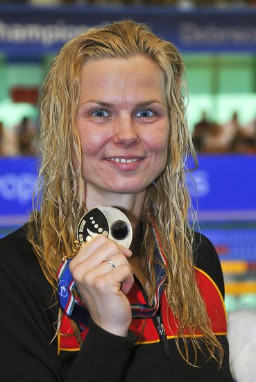 Britta Steffen Germany Poses Her Gold Editorial Stock Photo - Stock ...