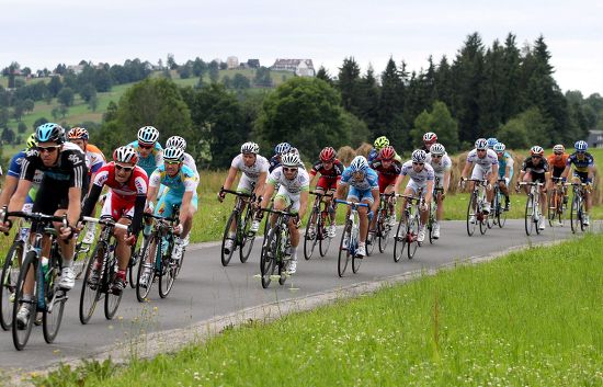 Cyclists Action During 6th Stage Tour Editorial Stock Photo - Stock ...