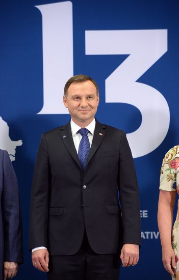 Polish President Andrzej Duda Poses Family Editorial Stock Photo ...