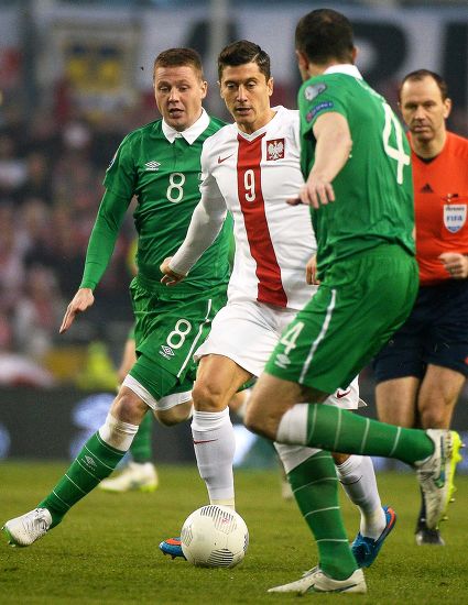 Polands Robert Lewandowski Front Action Against Editorial Stock Photo ...