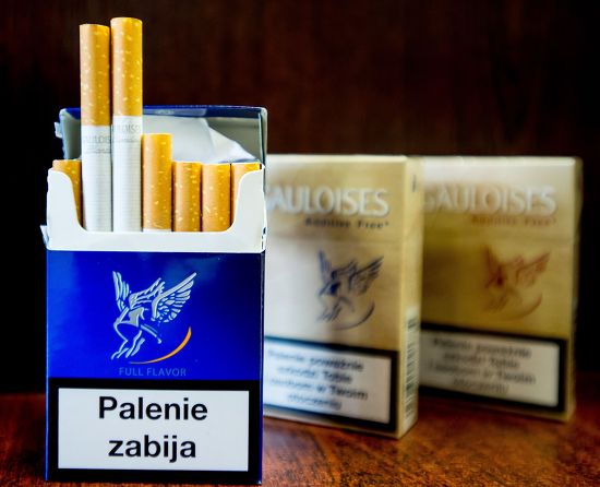 Packs Gauloises Cigarettes Pictured Lodz Poland Editorial Stock Photo ...