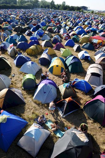 View Festival Goers Campsite Heineken Opener Editorial Stock Photo ...