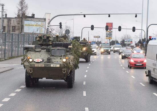 Us Stryker Vehicle Motorcade 2nd Cavalry Editorial Stock Photo - Stock ...