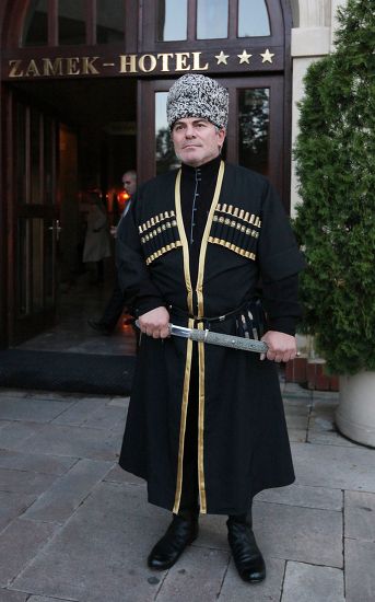 Man Traditional Chechen Costume Before Opening Editorial Stock Photo ...