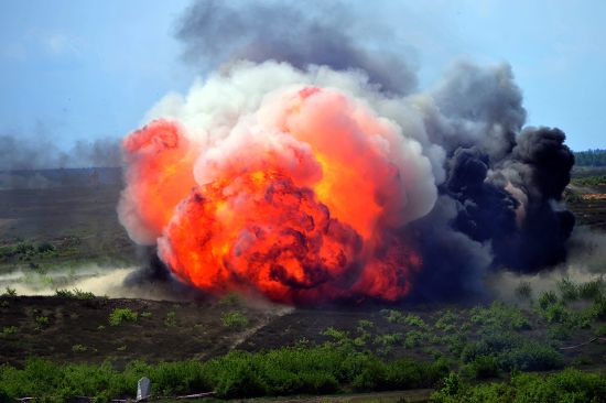 Explosion Nato Puma 15 Military Exercises Editorial Stock Photo - Stock ...