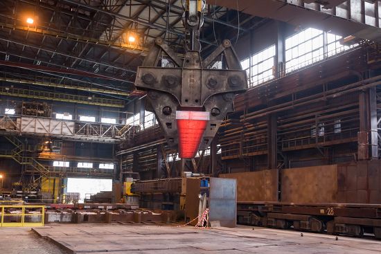 View Continuous Steel Casting Line Blast Editorial Stock Photo - Stock ...