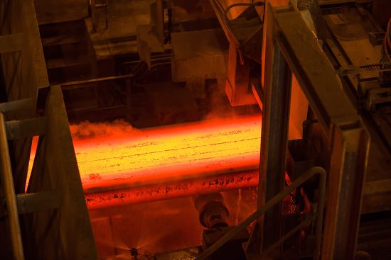 Continuous Steel Casting Line Blast Furnace Editorial Stock Photo ...