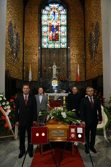 Pall Bearers Stand Alongside Coffin During Editorial Stock Photo ...
