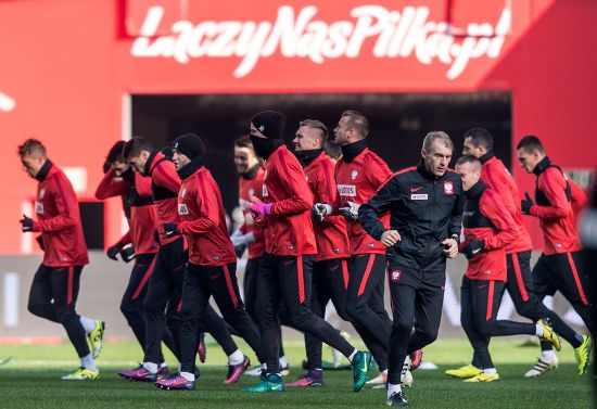 Polish National Soccer Team Players Warmup Editorial Stock Photo ...