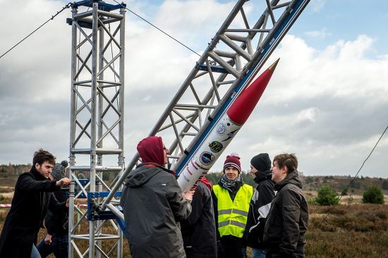 Preparation First Launch Cansat Launcher Target Editorial Stock Photo ...