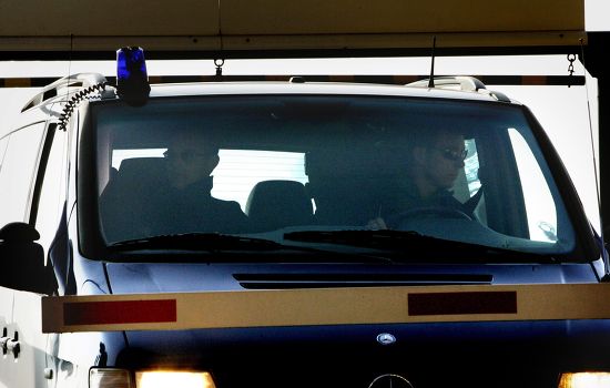 Suspect Seated Back Police Car Transported Editorial Stock Photo ...