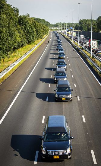 Hearses Carrying Bodies Victims Mh17 Plane Editorial Stock Photo ...