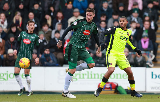 Plymouths Sonny Bradley Beats Exeter Citys Editorial Stock Photo ...