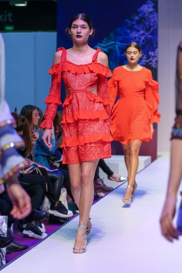 Model On Catwalk On Opening Day Editorial Stock Photo - Stock Image ...