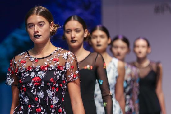 Model On Catwalk On Opening Day Editorial Stock Photo - Stock Image ...
