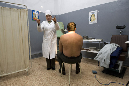 Soviet Doctor Examines Citizens Inside Surgery Editorial Stock Photo ...