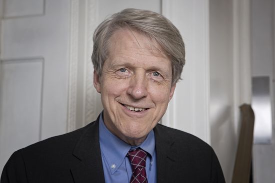 Author Robert Shiller Alex Brummer Interview Editorial Stock Photo ...
