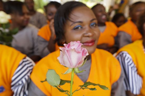 Kenyan Female Inmate Poses Rose Flower Editorial Stock Photo - Stock ...