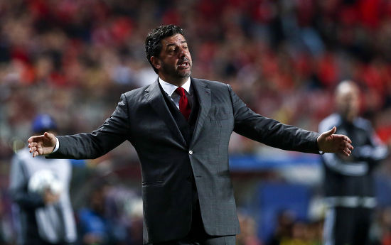 Benficas Coach Rui Vitoria Reacts Uefa Editorial Stock Photo - Stock ...