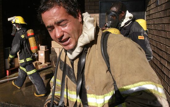 Fireman Sandton Fire Brigade Shows Effects Editorial Stock Photo ...