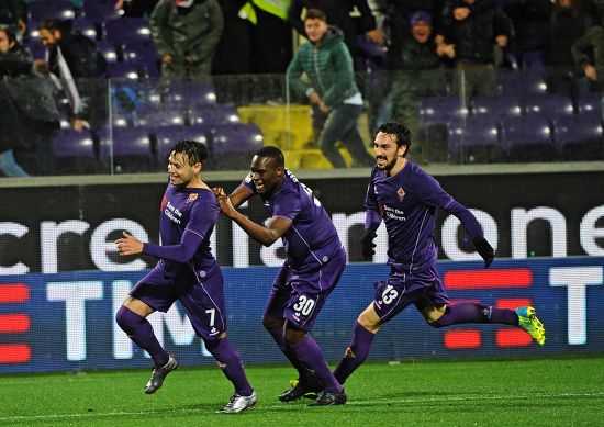 Fiorentina S Forward Mario Zarate Celebrates Editorial Stock Photo ...