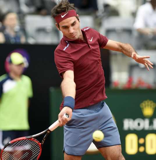 Swiss Roger Federer Returns Ball German Editorial Stock Photo - Stock ...