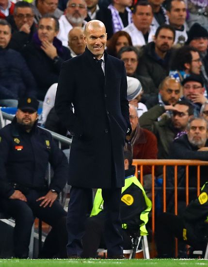 Real Madrid Manager Zinedine Zidane Smiles Editorial Stock Photo ...