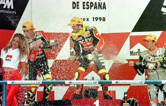Jer0819980503jerez Spain Italian Winner Loris Capirossi Editorial Stock ...