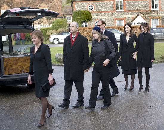 Widow Penny Mortimer Accompanied By Family Editorial Stock Photo ...